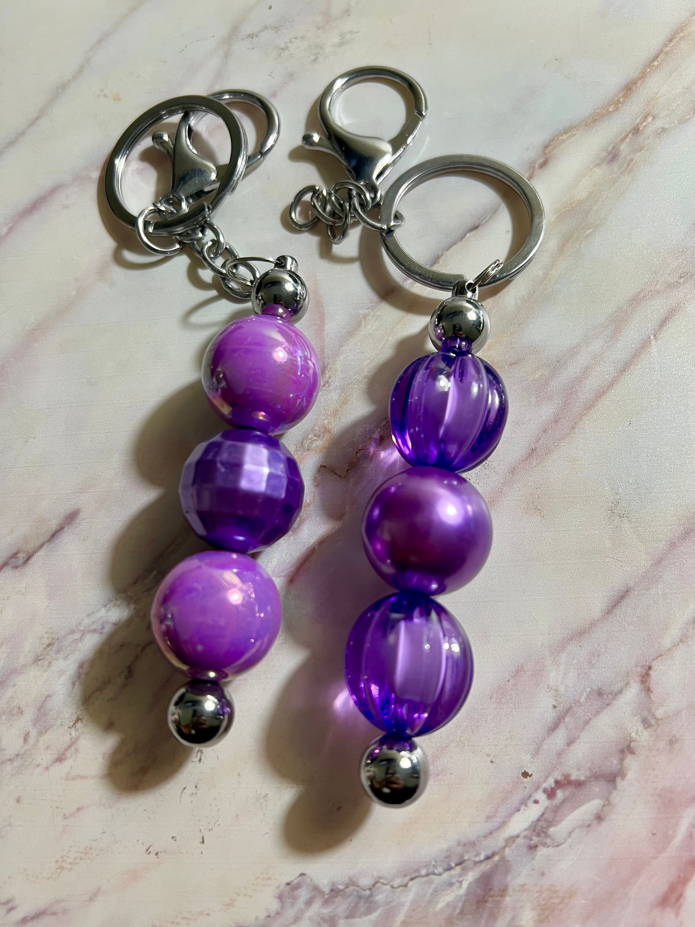 Beaded Keychain - Etsy