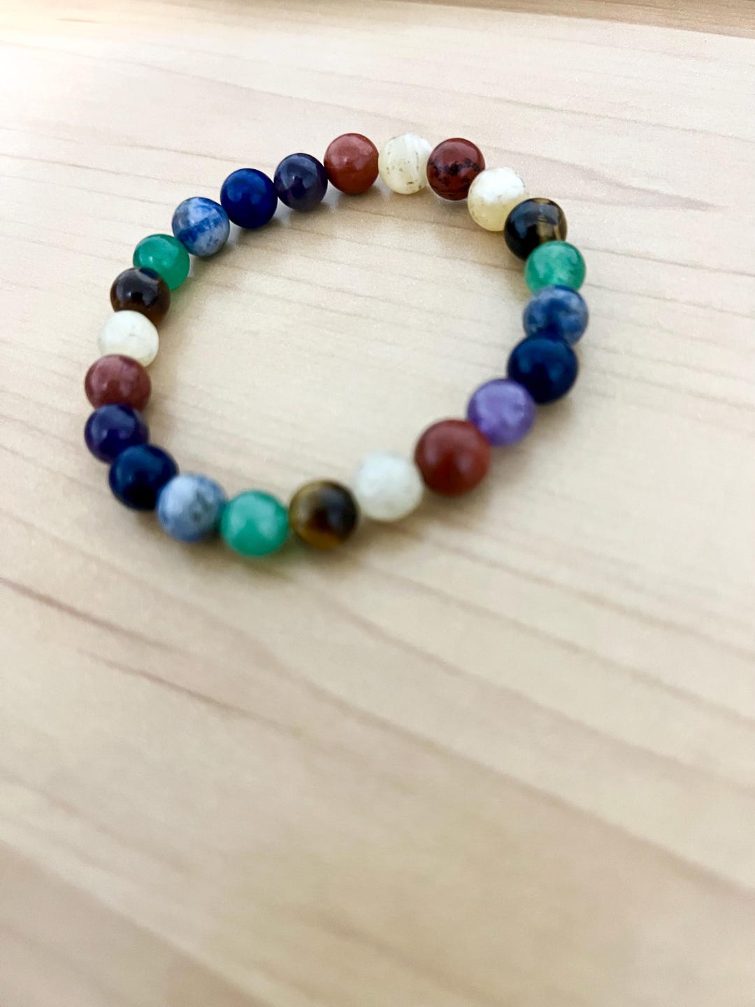 7 Chakra Stone Bracelet - Etsy