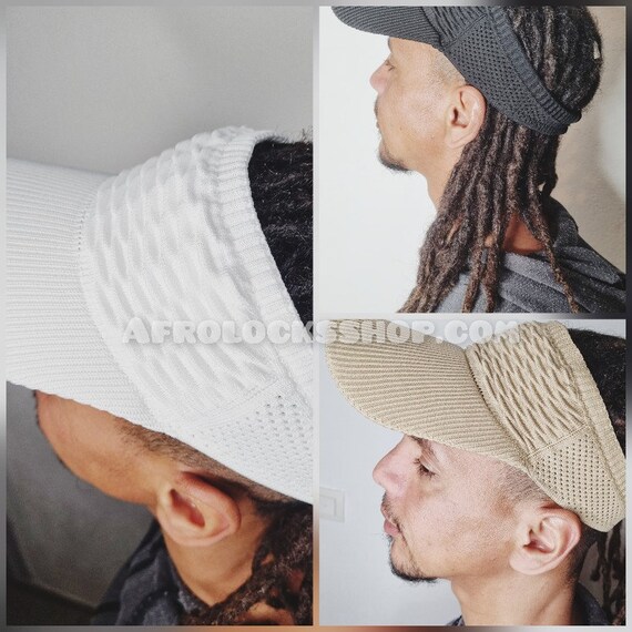 Open Back Cap Quilted Visor Unisex Large Visor Long Hair - Etsy