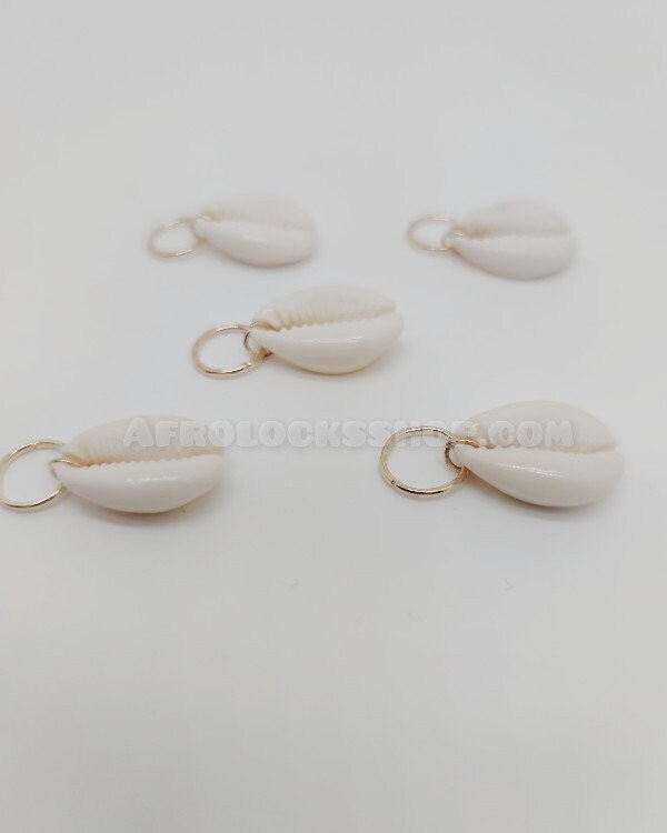 Set of 5 Large Cowrie Shell Hair Jewelry Natural Shell Pendant - Etsy