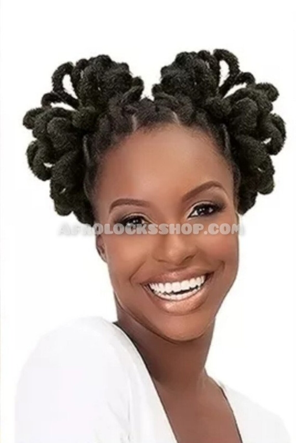 Fake Bun Bun Hair Afro Dreadlocks Color Black 1B Petal Puff - Etsy