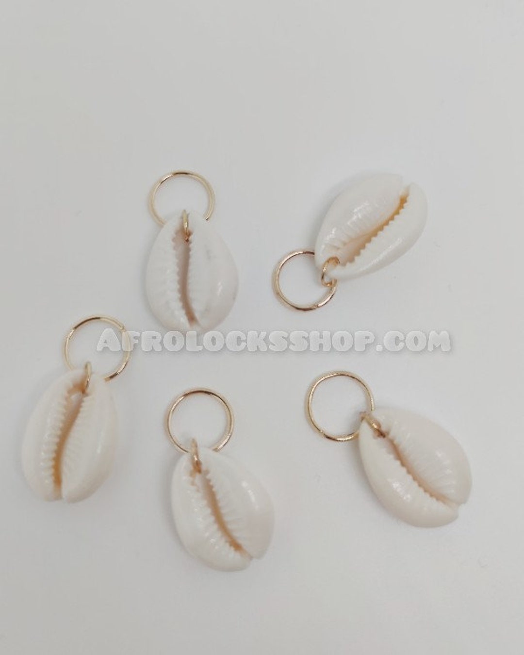 Set of 5 Large Cowrie Shell Hair Jewelry Natural Shell Pendant - Etsy