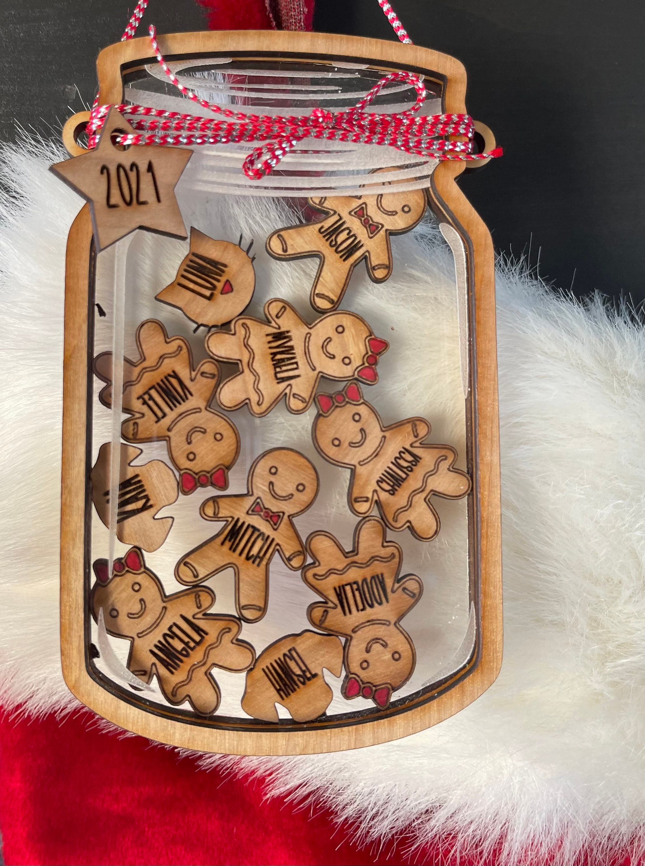 Personalized, Handmade Mason Jar Gingerbread Ornament *** Option to ...