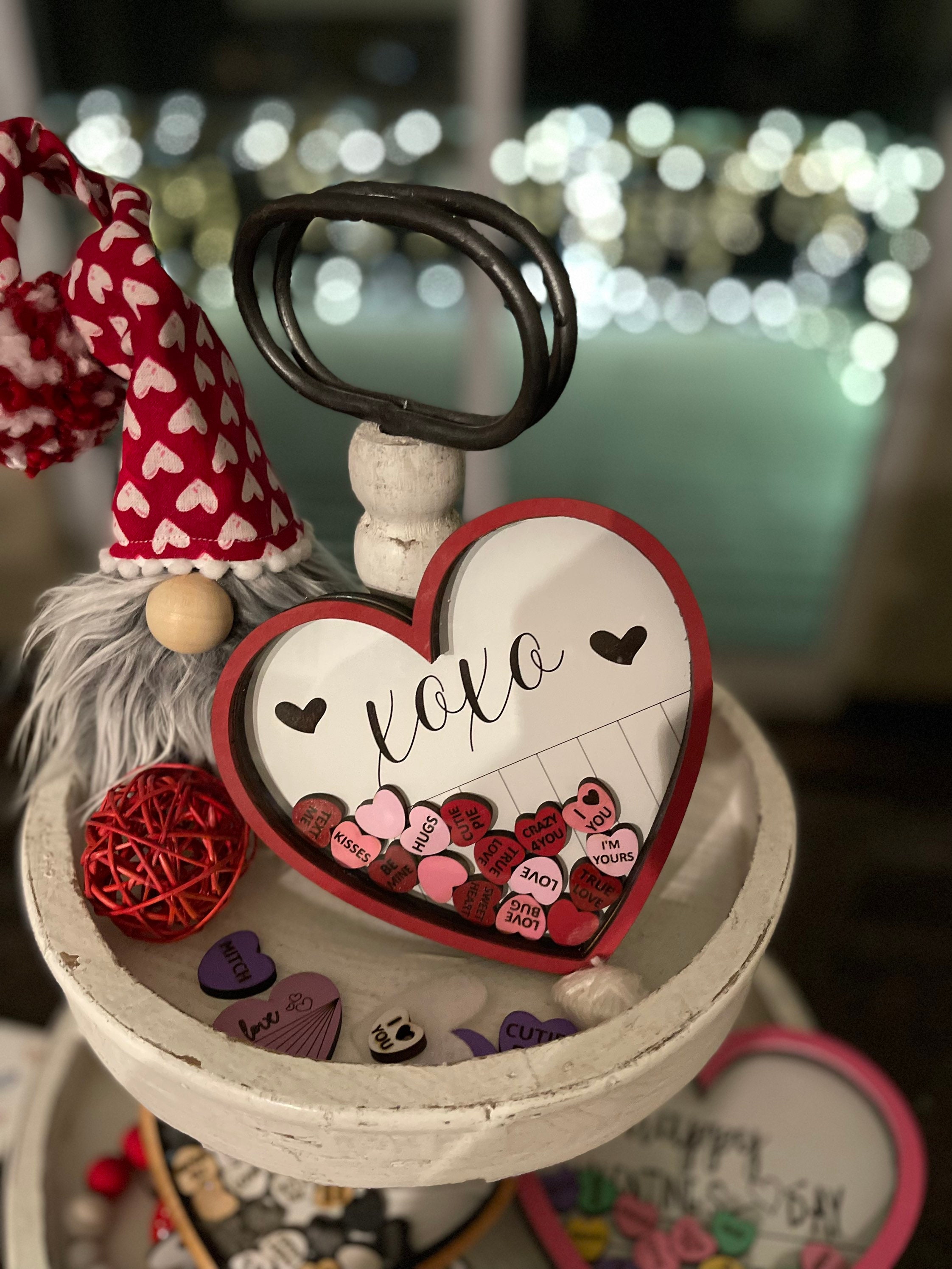 DIGITAL FILE Customizable Shiplap Valentine's Day Hearts | Etsy