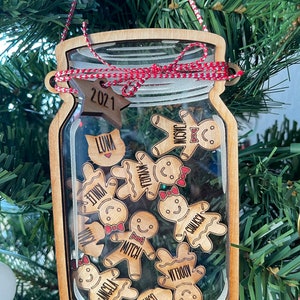 Personalized, Handmade Mason Jar Gingerbread Ornament *** Option to ...