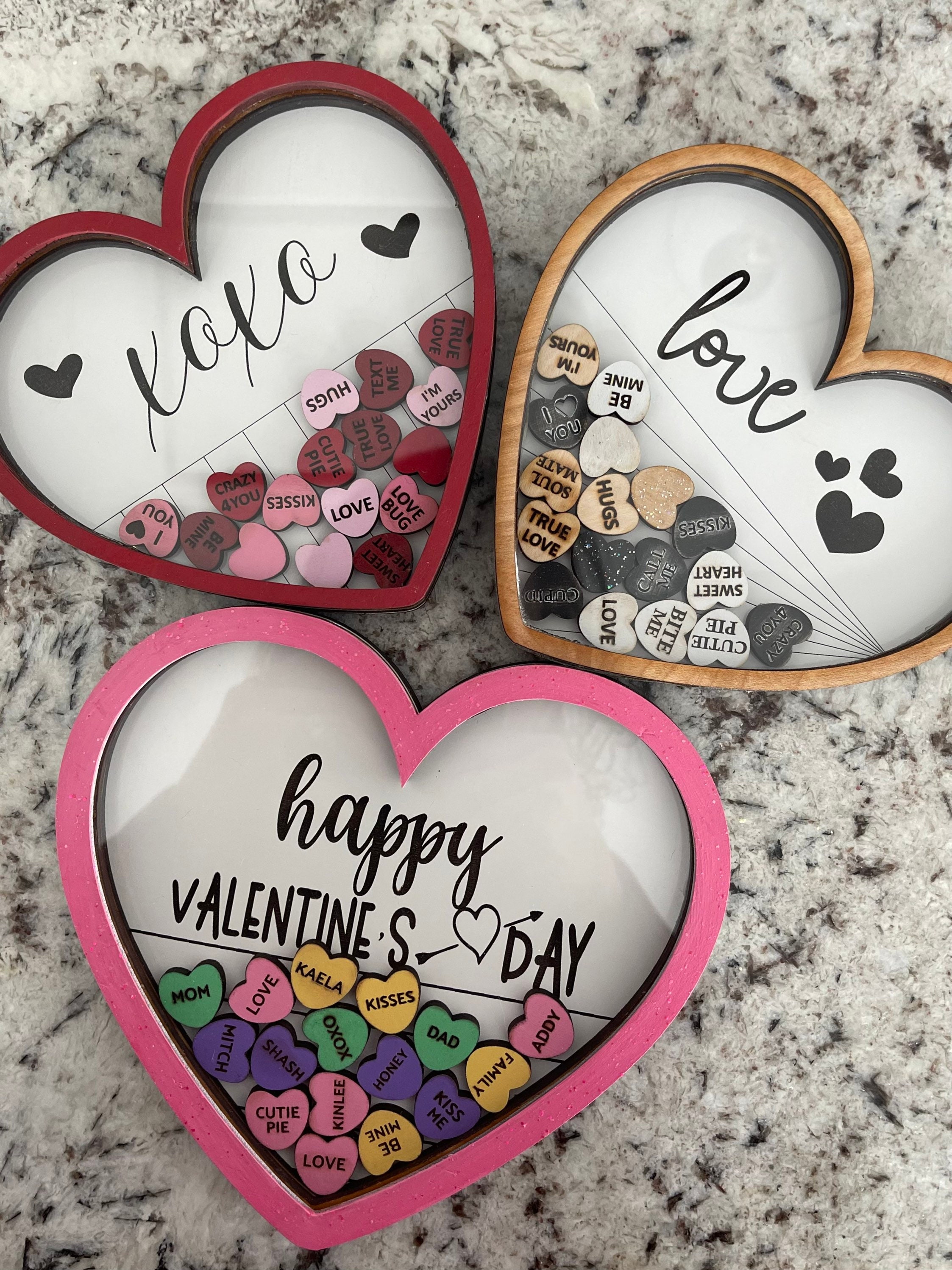 DIGITAL FILE Customizable Shiplap Valentine's Day Hearts | Etsy