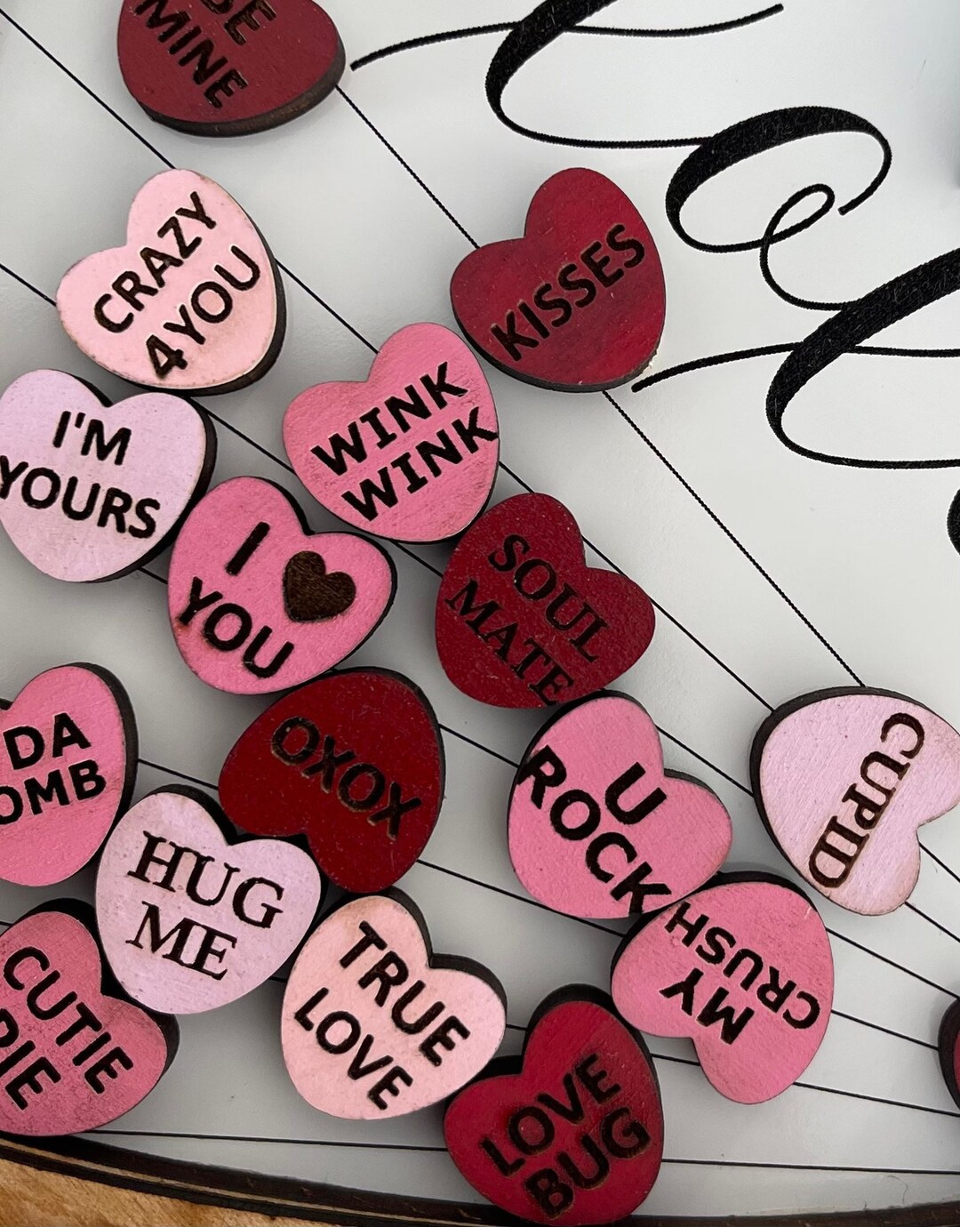 Scatter Love Conversation Hearts, Painted, SET OF 50, Perfect for ...