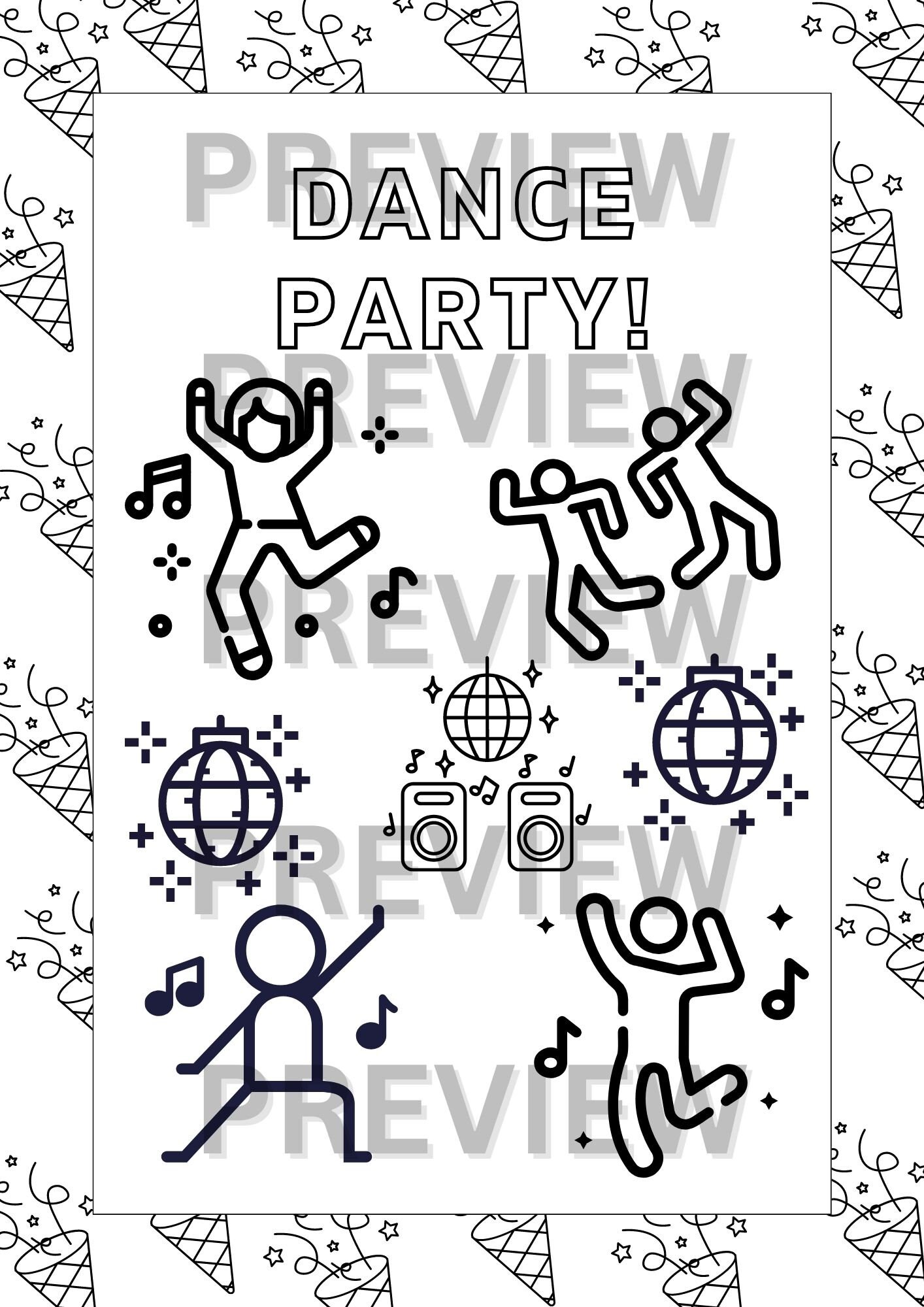 I Love Music Coloring Pages for Kids Coloring Book - Etsy