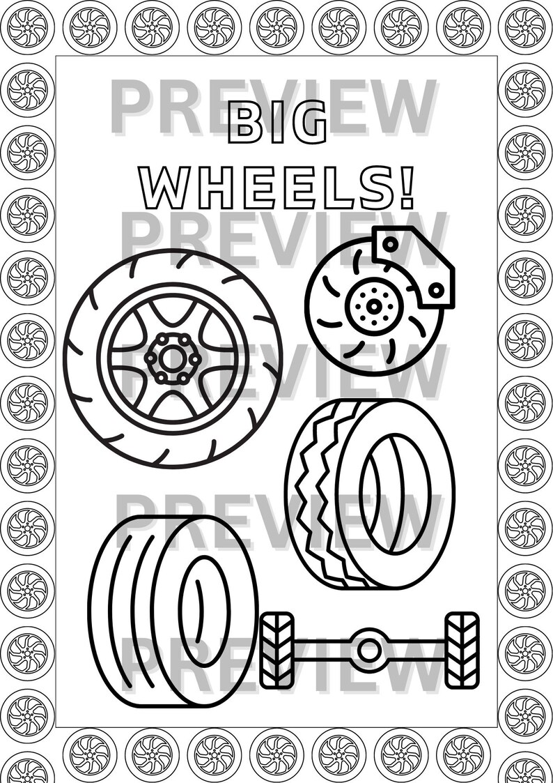 Cars and Trucks Coloring Pages for Kids, Coloring Book, Printable ...