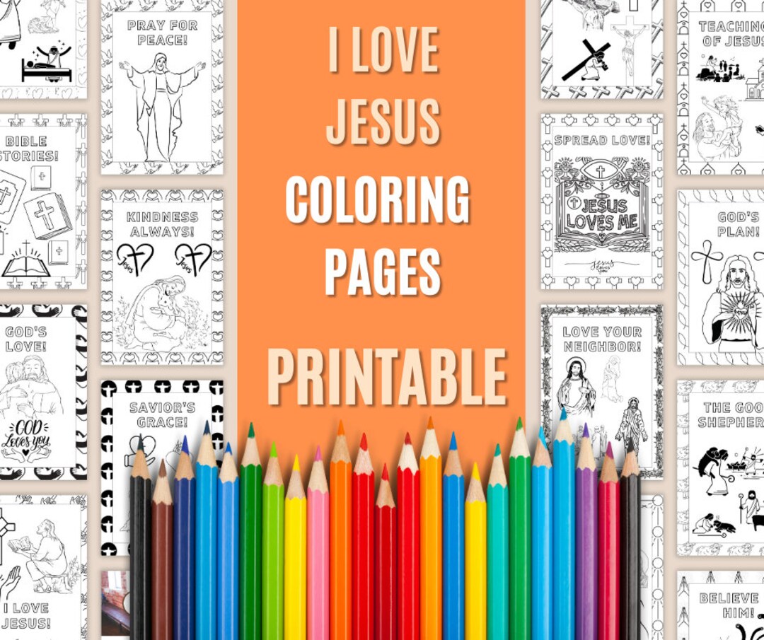 Jesus, Christian, Faith Coloring Pages for Kids, Coloring Book ...