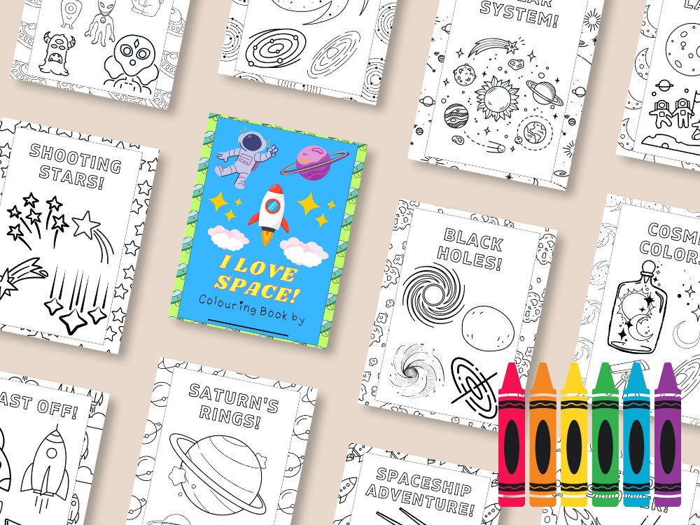 Space Coloring Pages for Kids, Coloring Book, Printable, Games, Kids ...