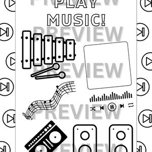 I Love Music Coloring Pages for Kids, Coloring Book, Printables, Games ...