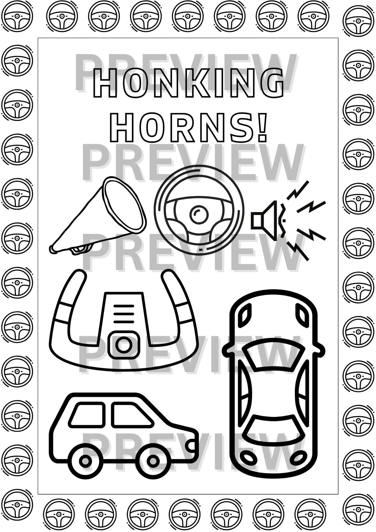 Cars and Trucks Coloring Pages for Kids, Coloring Book, Printable ...