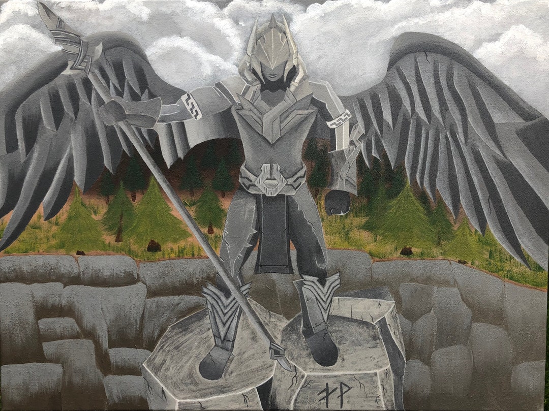 Original Painting Valkyr of Odyn - Etsy