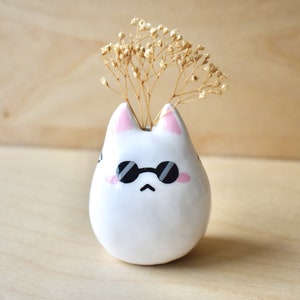 Gojo Cat Clay Figurine | Jujutsu Kaisen Desk Friends | Anime Clay Decor ...