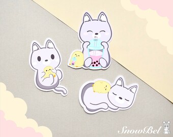 Chibi Cat Stickers - Etsy