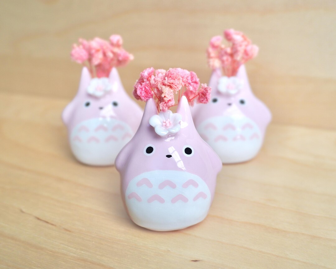 Sakura Forest Spirit | Desk Friend | Anime Clay Decor | Mini Buds Vase ...