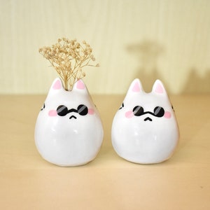 Gojo Cat Clay Figurine Jujutsu Kaisen Desk Friends Anime Clay Decor ...