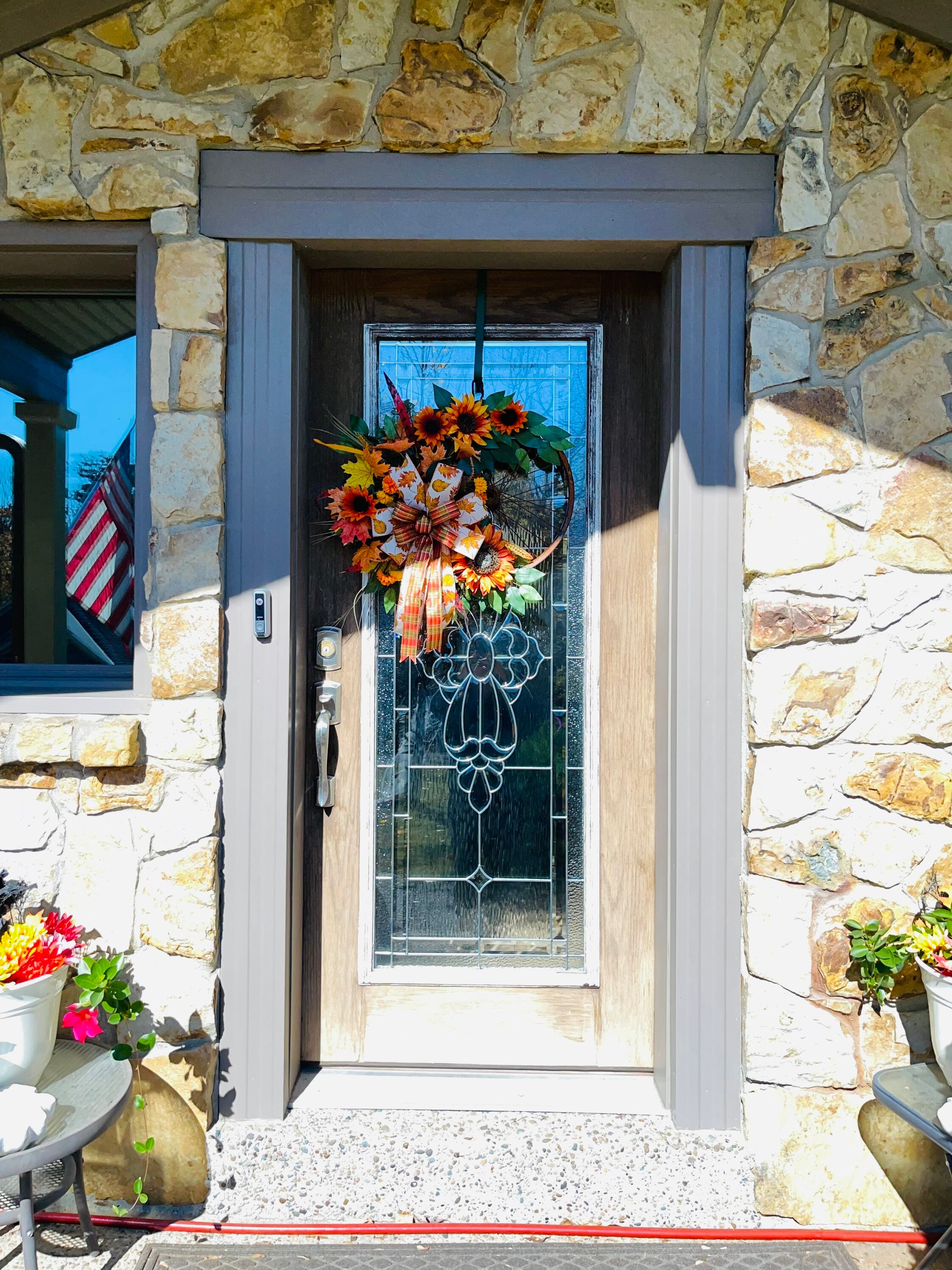 Fall Foliage Bicycle Wheel Wreath, Autumn Bicycle Wheel Wreath, Fall ...