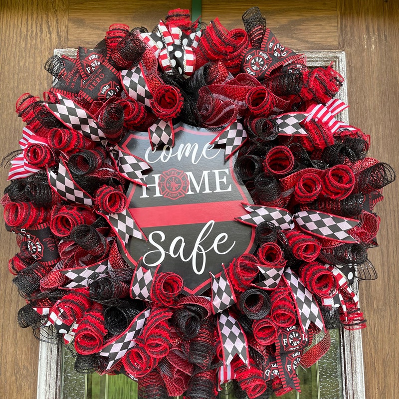 Firefighter Wreath - Etsy