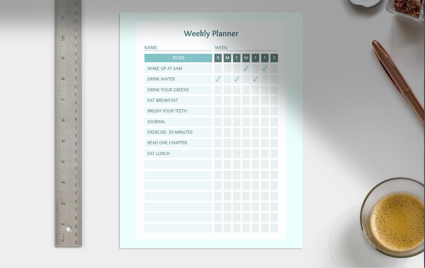 Weekly Planner. Self-care Planner, Daily Tracker - Etsy