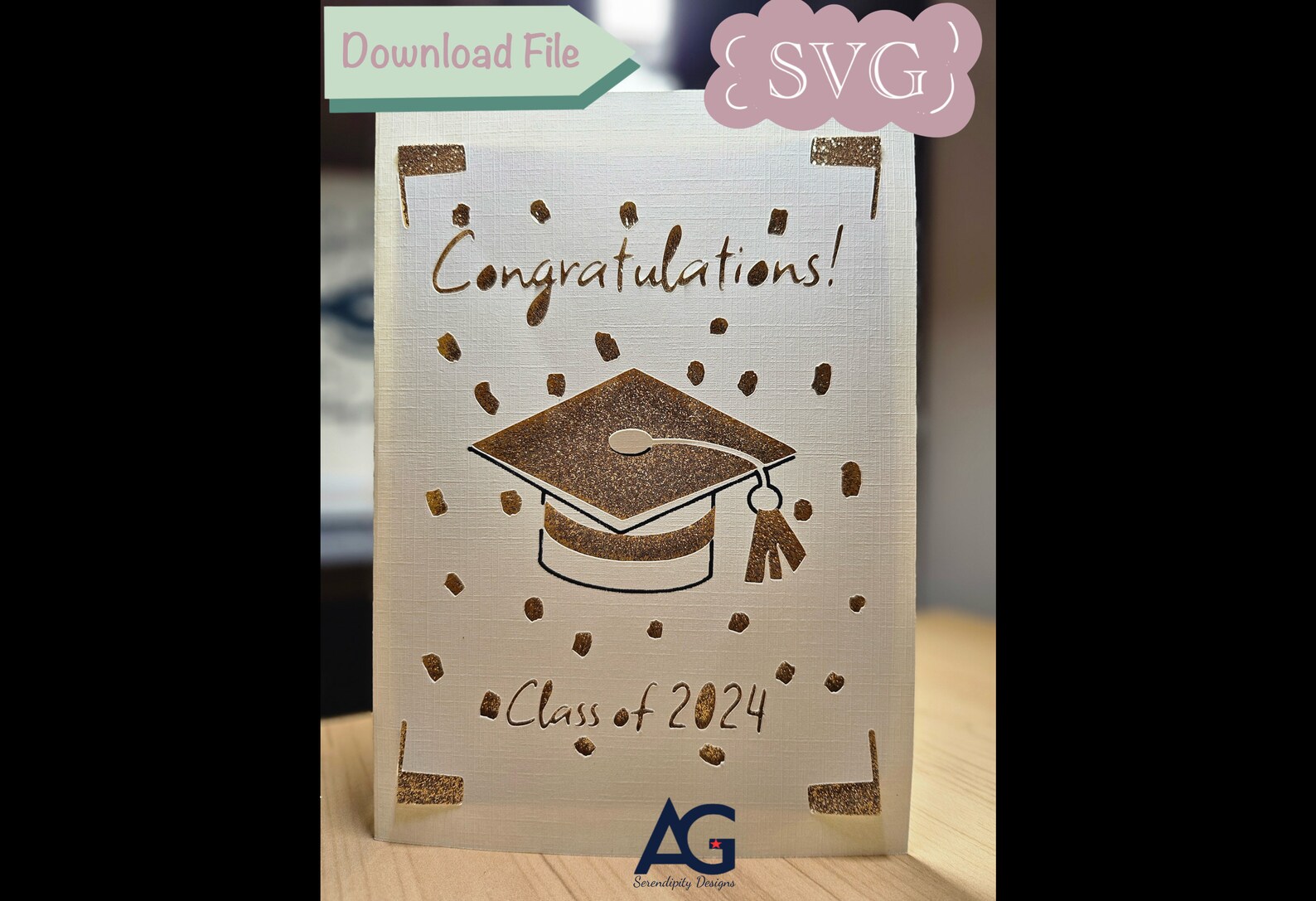 SVG Graduation Card, Congratulations Card, SVG Card, Cut File ...