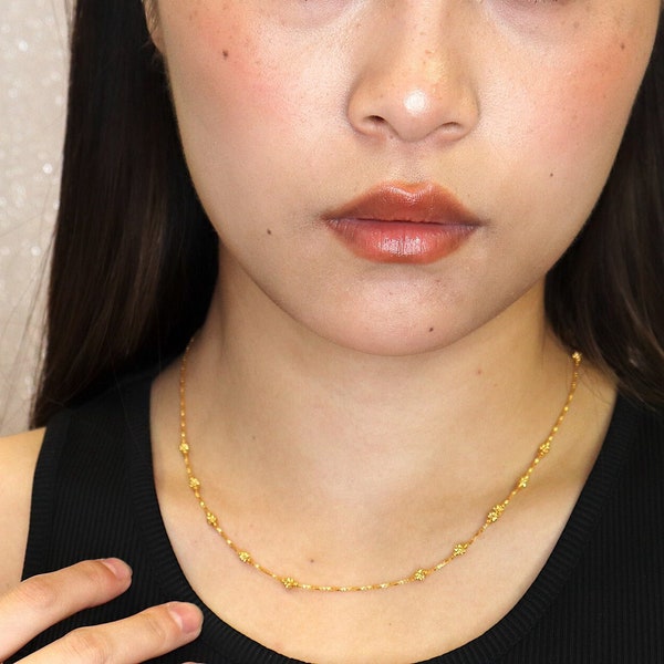 22k Gold Necklace - Etsy