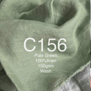 Premium Linen Fabric:green TONE by the Yard Solid Linen Fabric, Linen ...