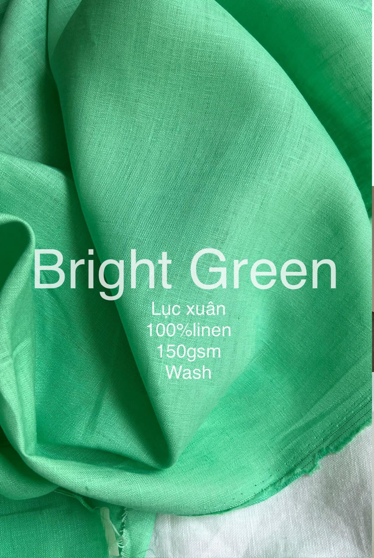 Premium Linen Fabric:green TONE by the Yard Solid Linen Fabric, Linen ...
