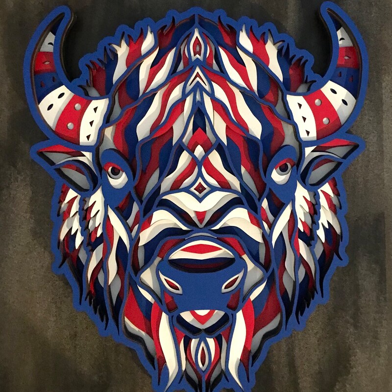 Rustic Buffalo Art - Etsy