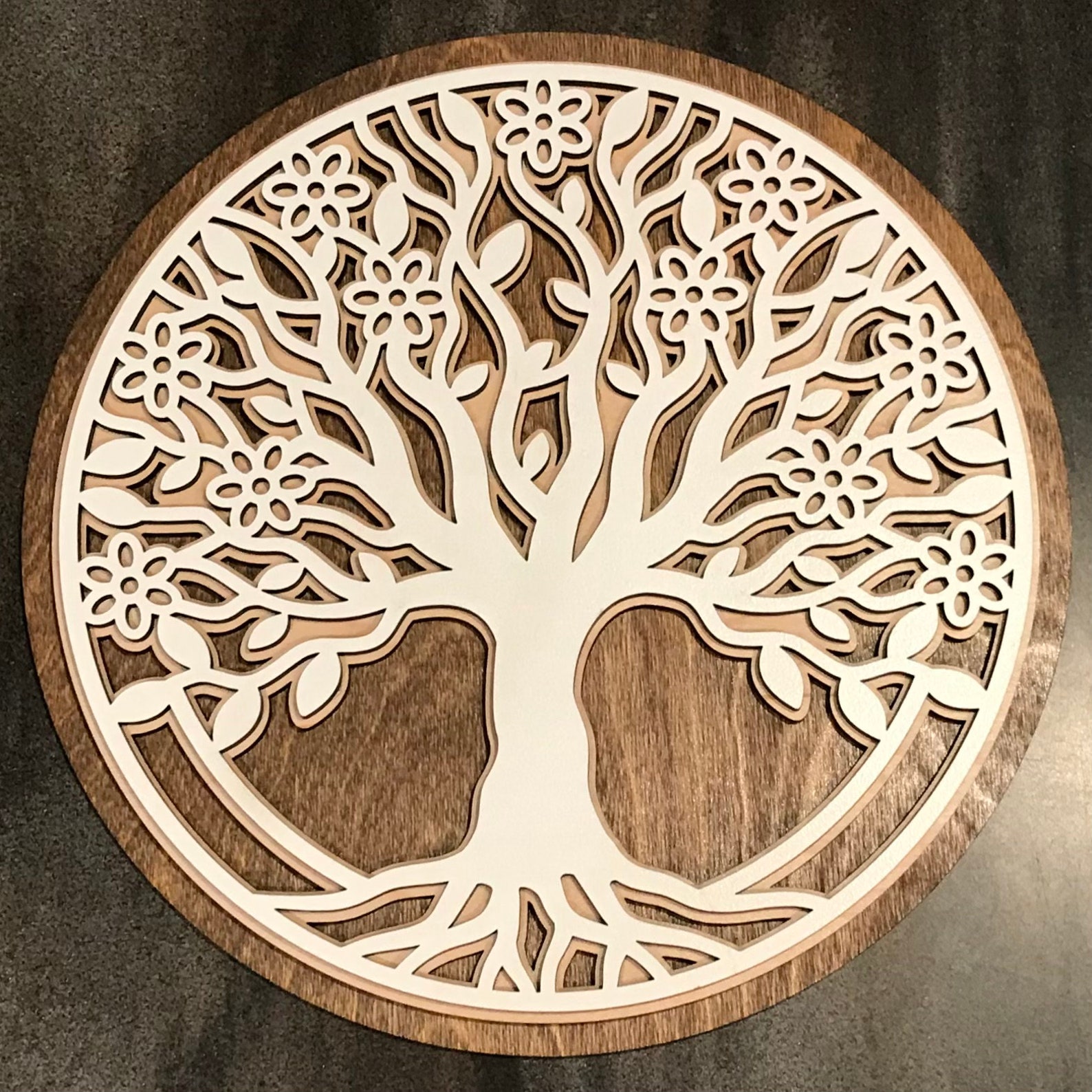 3d Layered Tree of Life Wall Art, Wood Wall Art, Laser Cut Wood Art ...