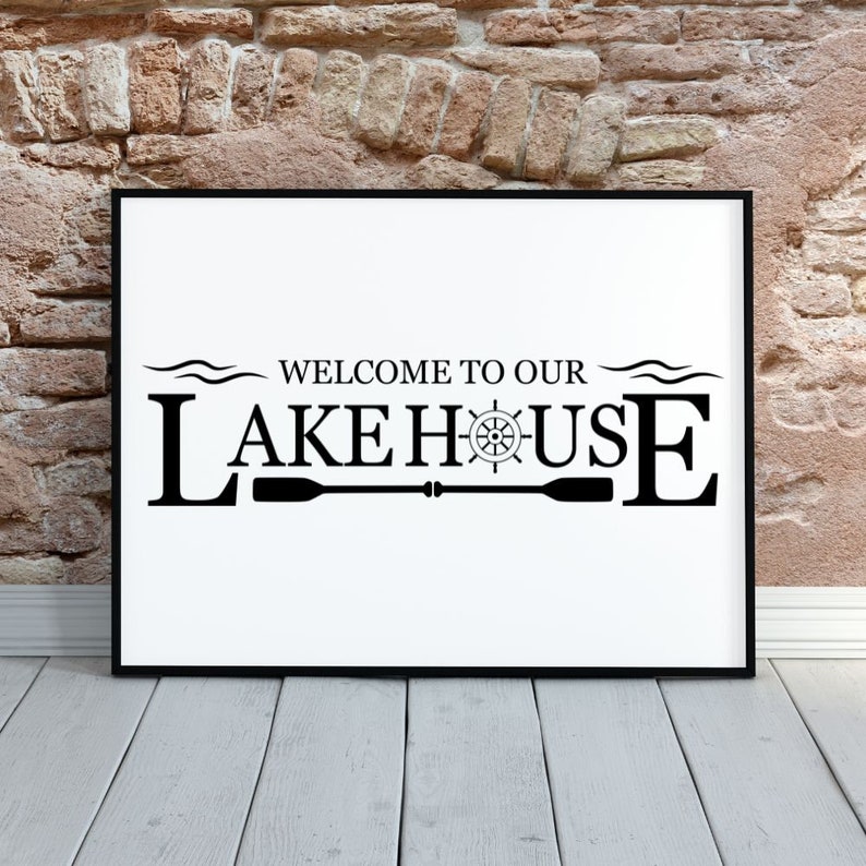 Welcome to Our Lake House SVG, Oars SVG, Lake Png, Adirondack Png ...