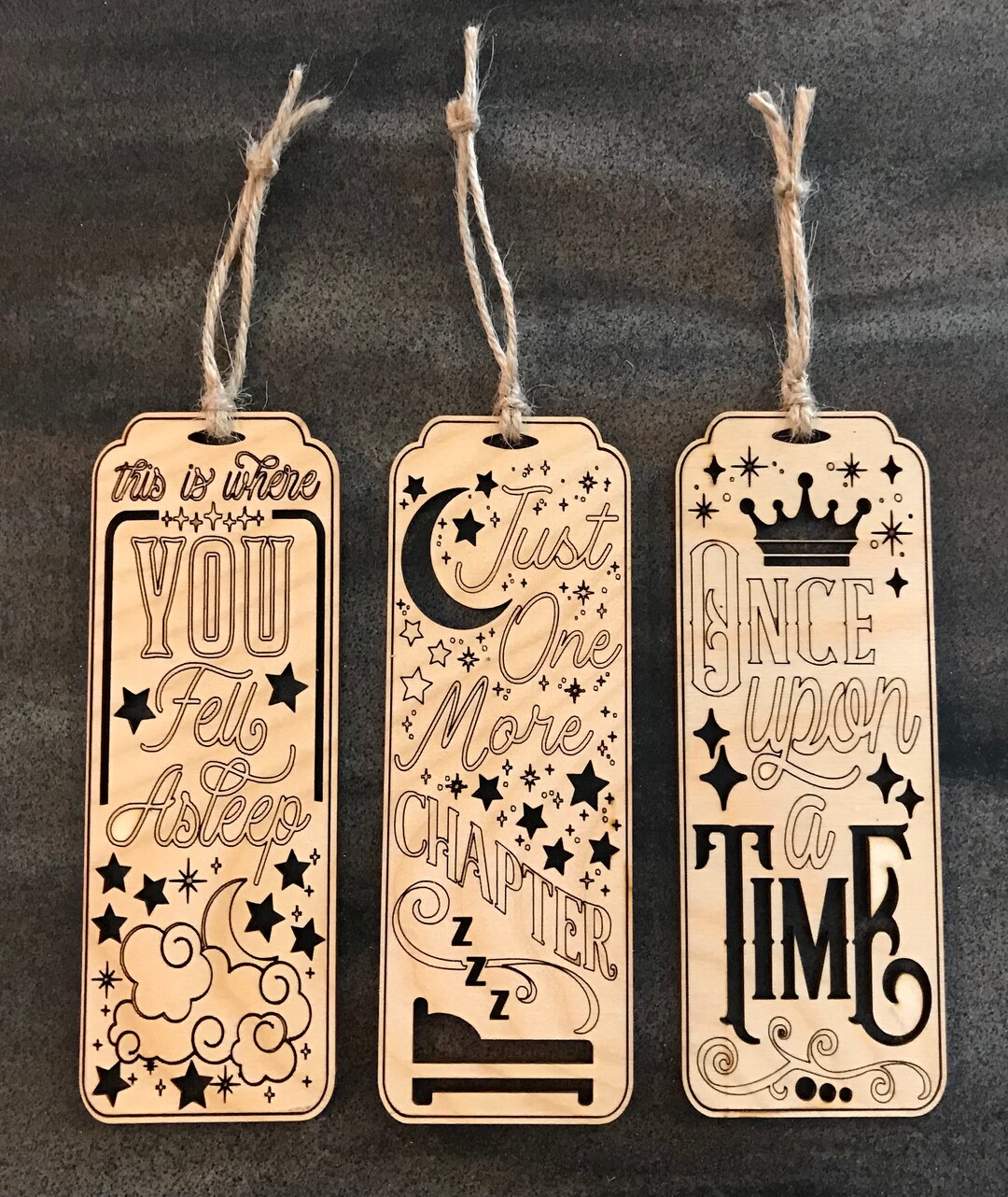 Wooden Laser Cut Bookmarks - Etsy