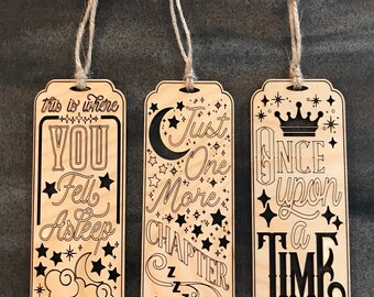 Personalized Custom Laser Cut Wooden Bookmarks - Etsy