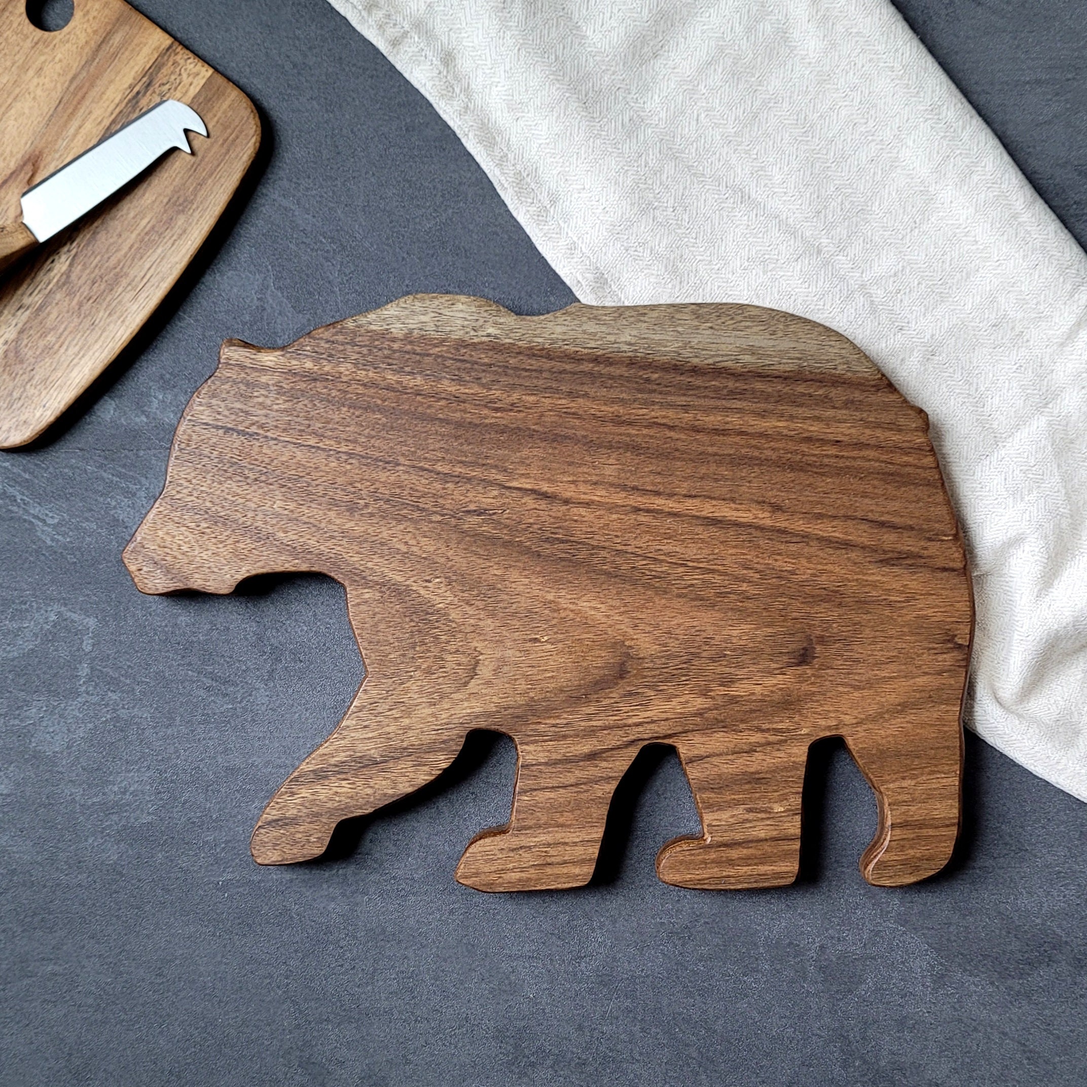 Brown Bear Cutting Board Walnut Rustic Home Decor - Etsy