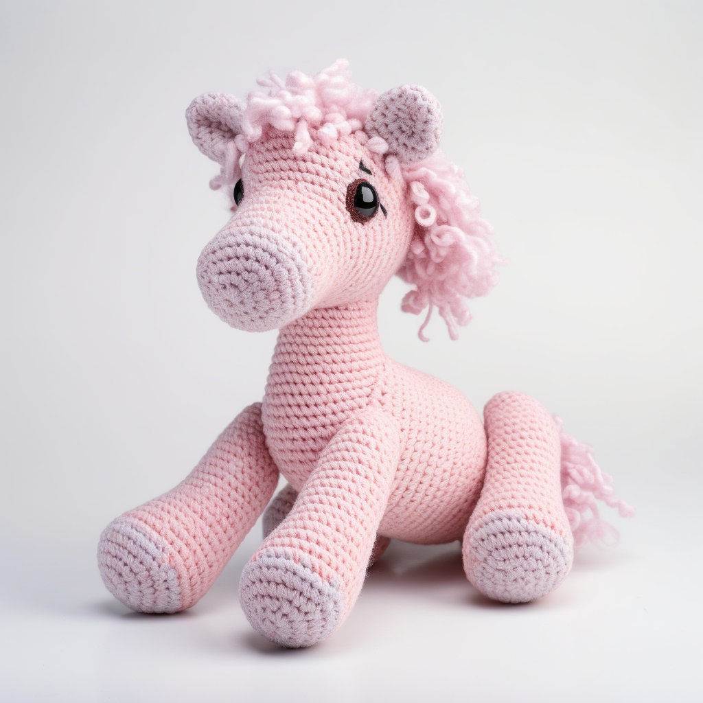 Adorable Pastel Animal Art Print of Crochet Animals Baby Shower Gift ...