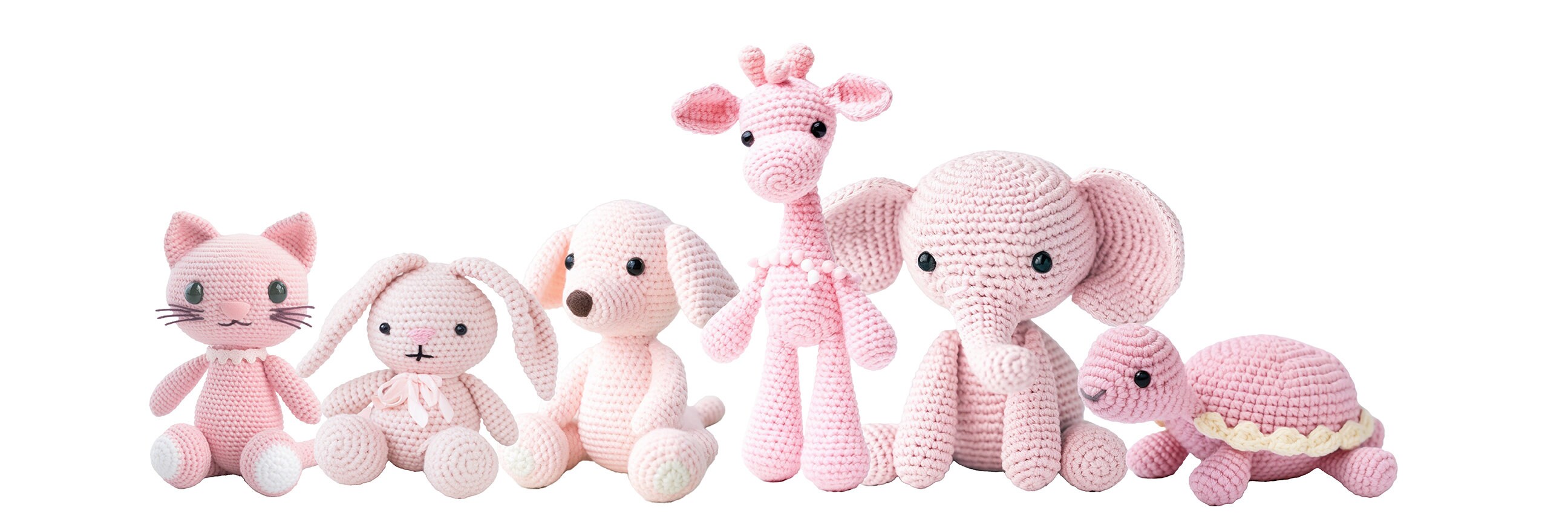 Adorable Pastel Animal Art Print of Crochet Animals Baby Shower Gift ...