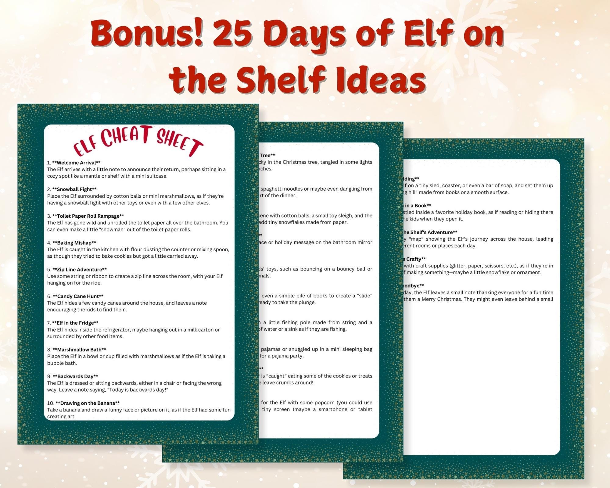Editable Elf on the Shelf Kit - Template Download | Customizable ...