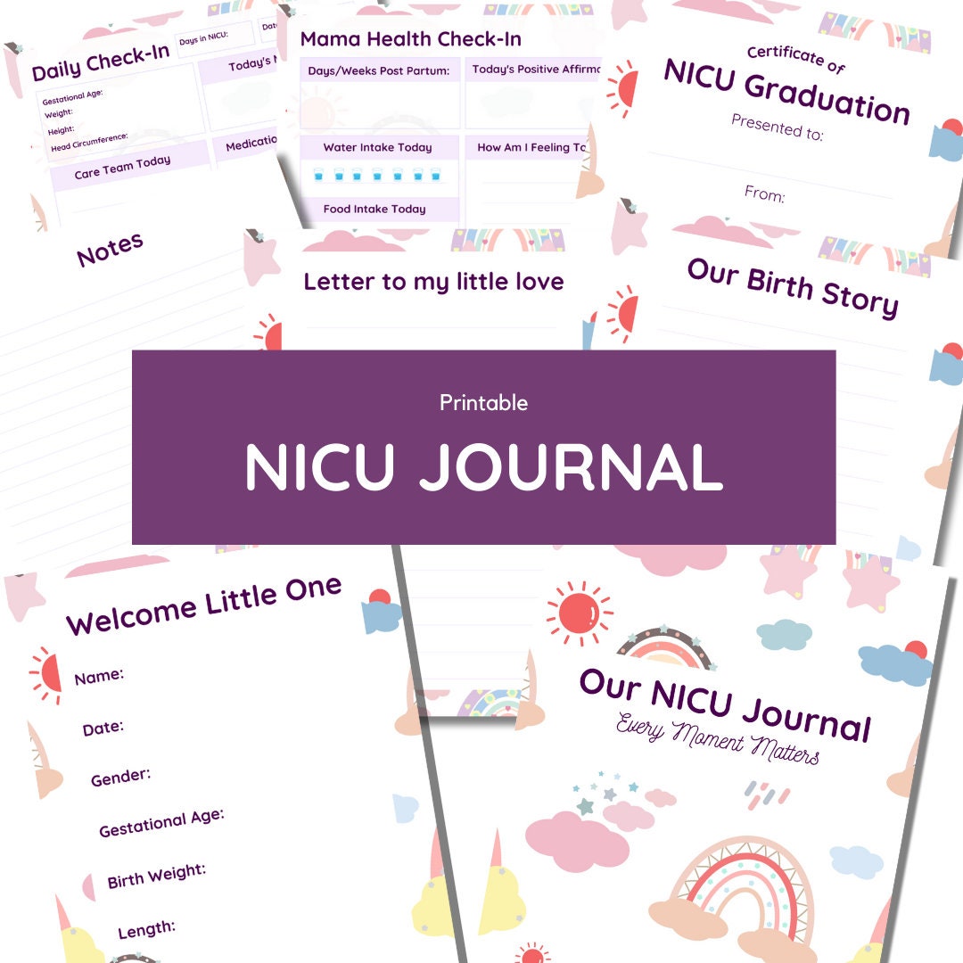NICU Journal | NICU Baby Gift | Printable Download | Nicu Baby Book ...