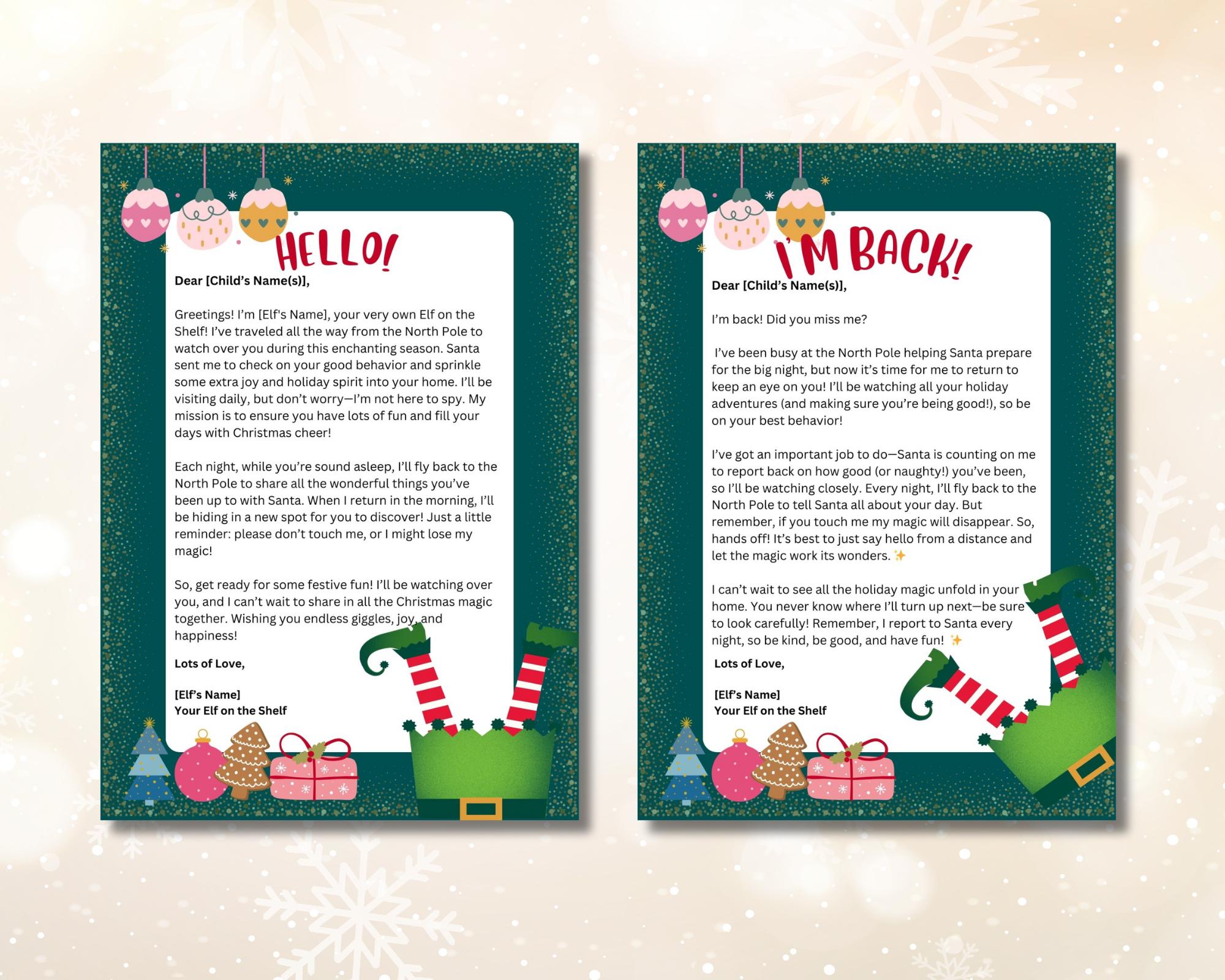 Editable Elf on the Shelf Kit - Template Download | Customizable ...