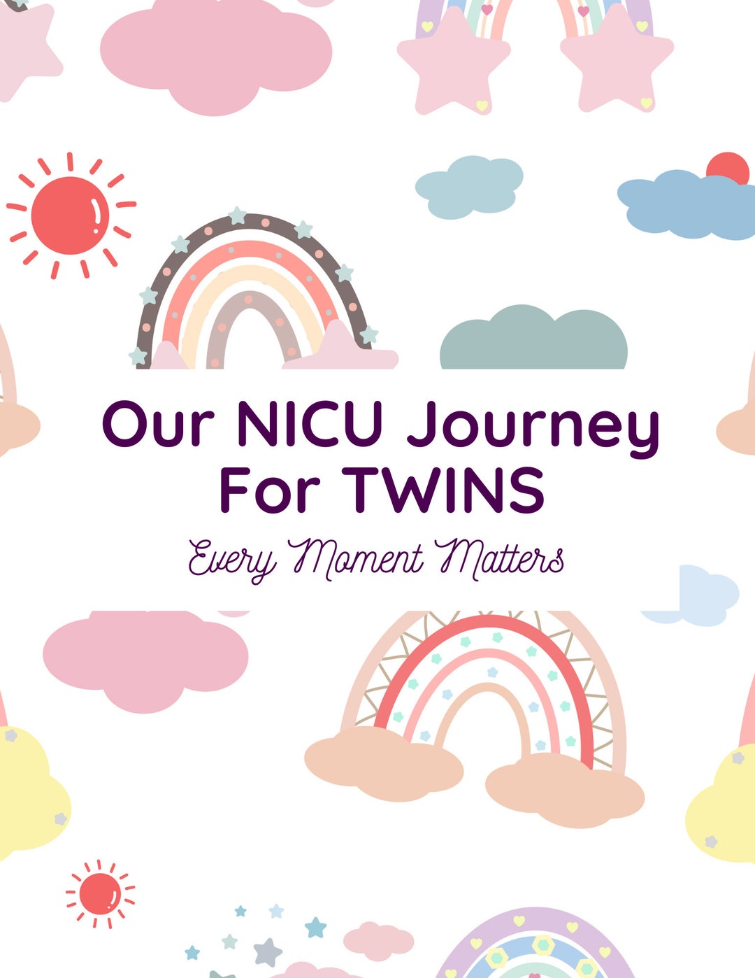 NICU Journal for Twins NICU Twins Baby Gift Printable Download Premmie ...