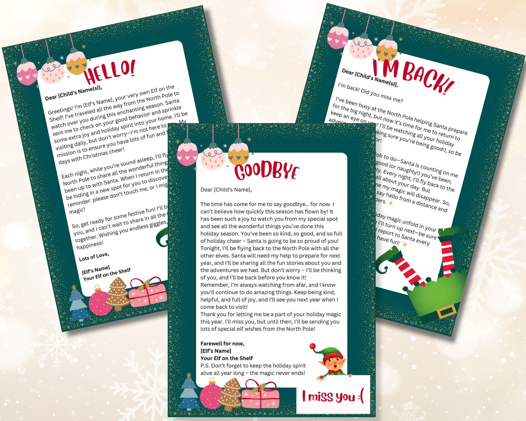 Editable Elf on the Shelf Kit | Elf on the Shelf Arrival Letter | Elf I ...