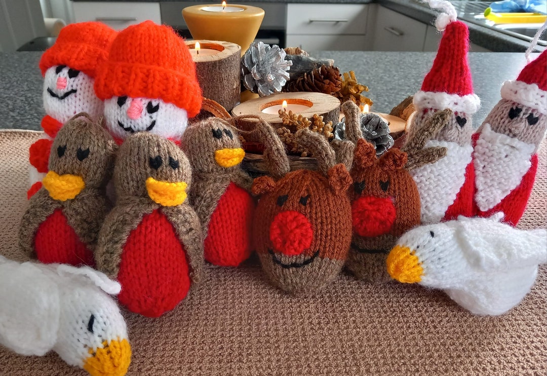 Hand Knitted Christmas Characters. - Etsy UK