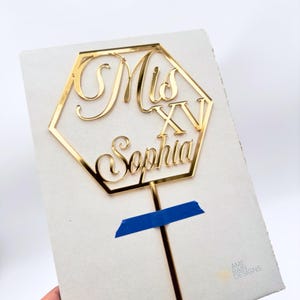 Mis XV Topper for Quinceañera Cake - Custom Made, Elegant & Unique Cake ...