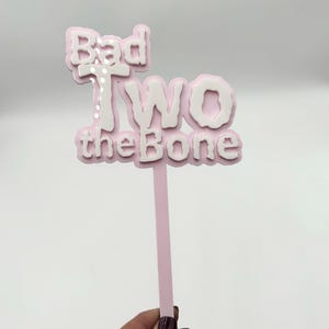 Bad Two the Bone Cake Topper: Skeleton Birthday Party Decor - Etsy