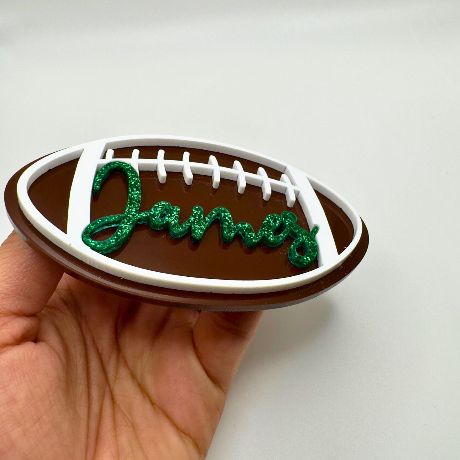 Football Bag Tag Custom Name Sports Charm, Durable Beach Bag Accessory ...