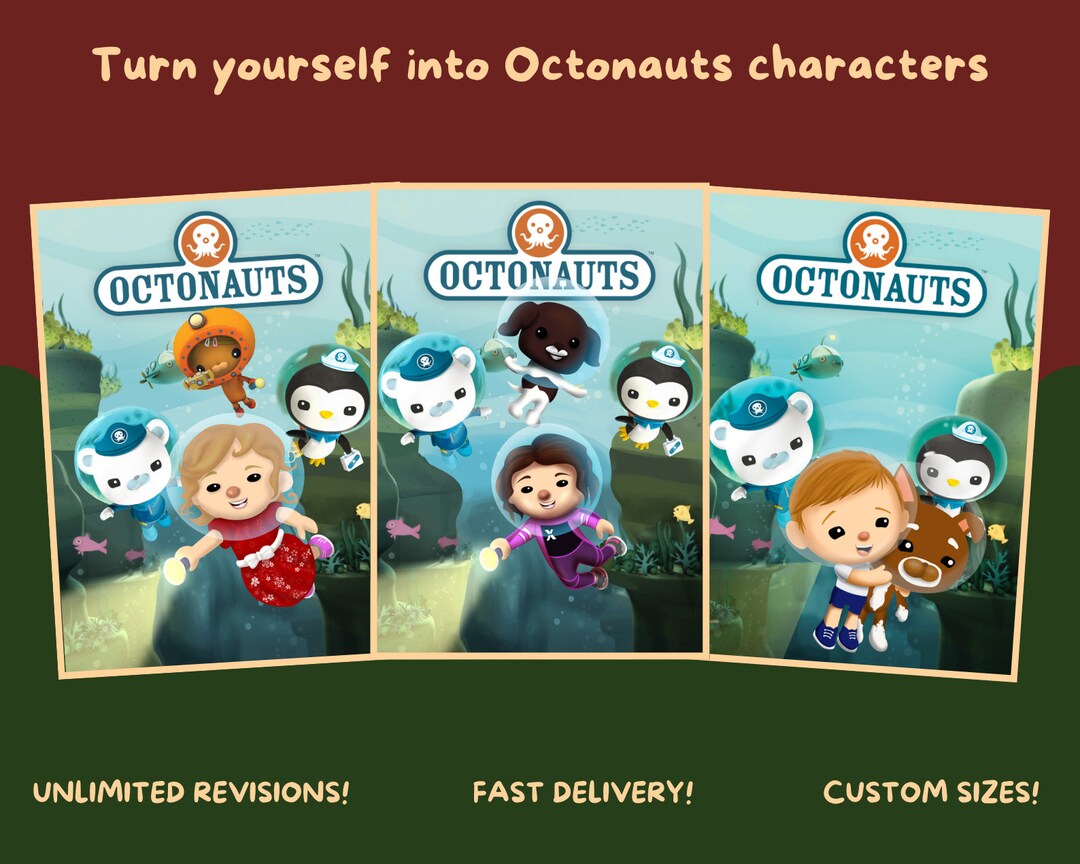 Octonauts Custom Portrait Octonauts Theme Birthday Personalized Kids ...