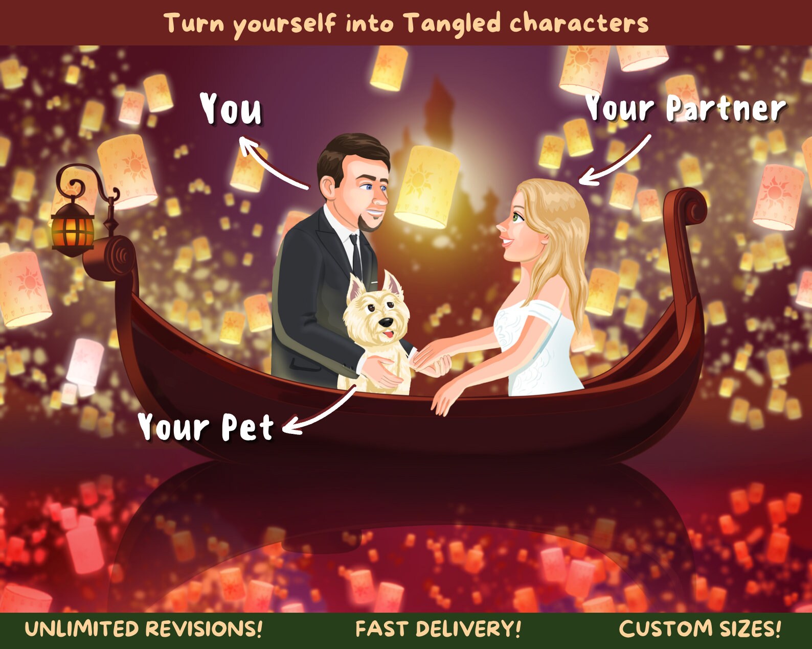 Tangled Boat Scene Drawing