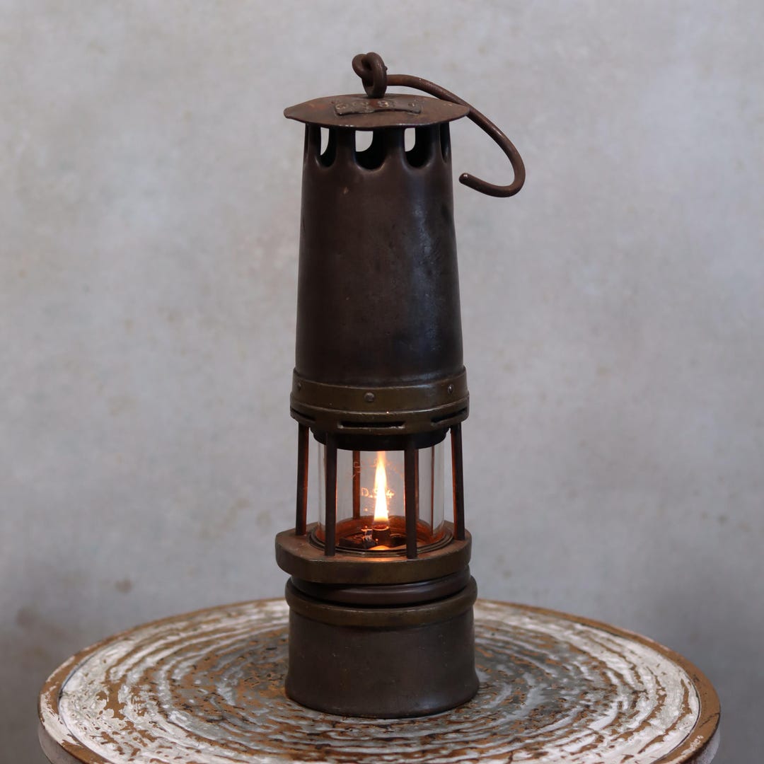 Beautiful and Heavy French Miner's Lamp, Mining Lamp in a Beautiful ...
