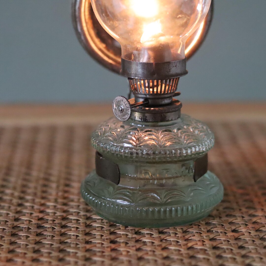 Beautiful Small and Old Oil Lamp, Wall Lamp, Kitchen Lamp in a ...